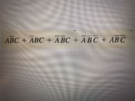 solved 1 a convert the expression into sum of minterms