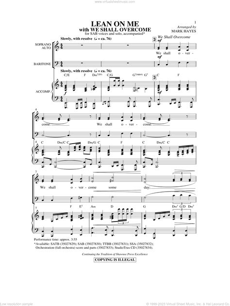Lean On Me Lyrics And Chords Sheet And Chords Collection