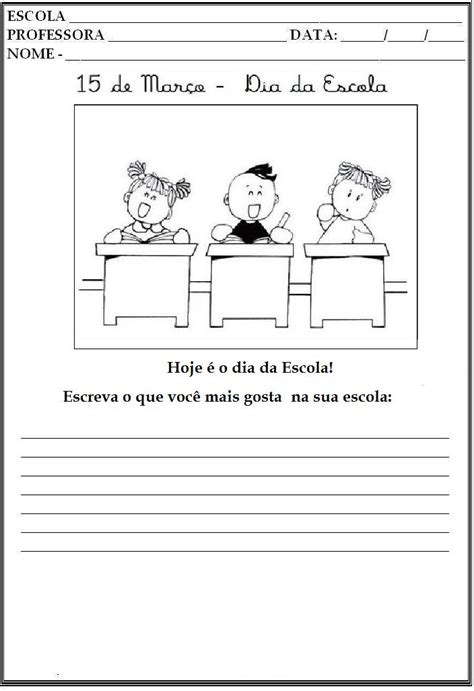 Atividades sobre Dia da Escola Educação e Transformação