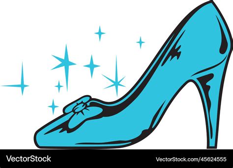 Crystal Cinderella Slipper Royalty Free Vector Image