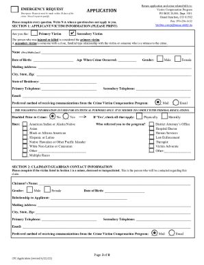 Fillable Online 21ST JUDICIAL DISTRICT CRIME VICTIM COMPENSATION
