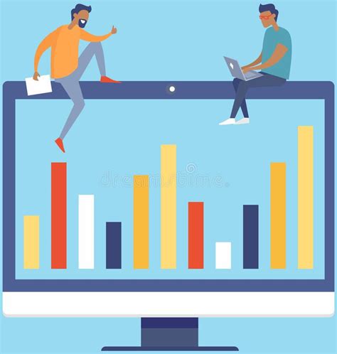 Graphical Business Report Vector Template With Modern Style Charts And
