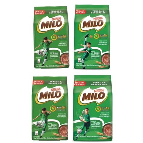 Milo Softpack Active Go Chocolate Malt Drink 200G 400G 2Kg 1Kg Shopee