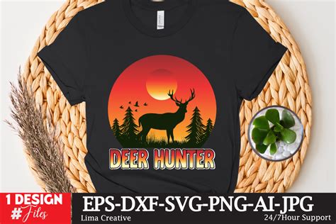 Deer Hunter T Shirt Design Graphic By Lima Creative Creative Fabrica