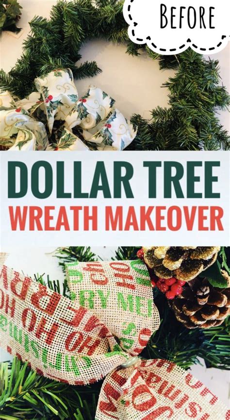 Dollar Tree Christmas Wreath Makeover Glitter On A Dime
