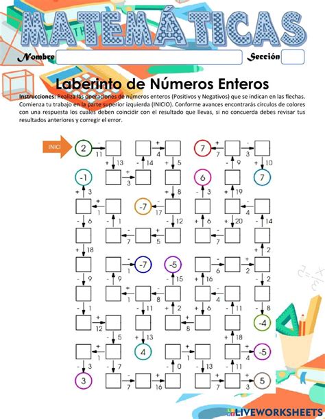 Actividad Interactiva De Suma Y Resta De N Meros Enteros Para B Sico En