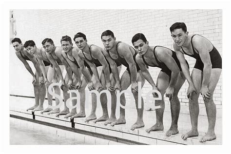1920 S Photo Reprint Near Nude Men Swim Team Bend And Flex 2 Etsy