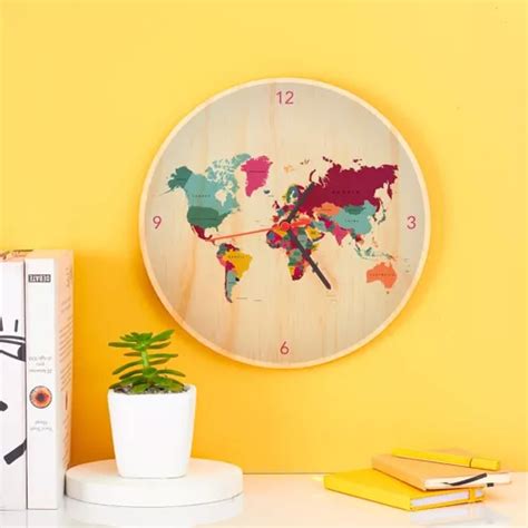 Reloj De Pared En Madera Mapamundi En Venta En Medell N Antioquia Por