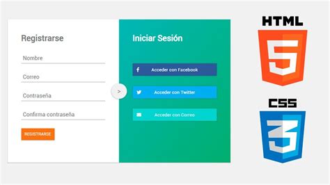 Como Dise Ar Una Interfaz De Login Y Registro En Html Y Css Youtube