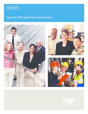 Fillable Online Sage Pro ERP Application Specifications Fax Email Print