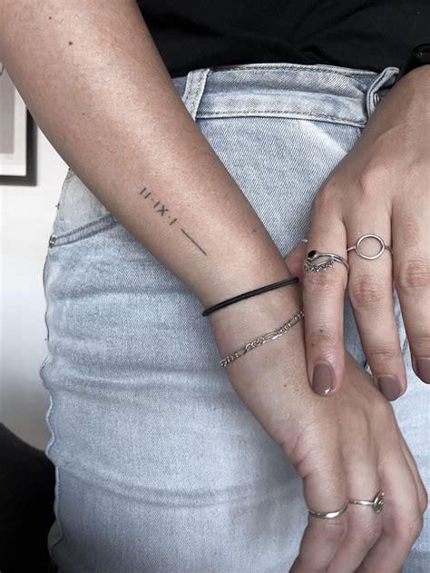 Roman Numerals Fineline Tattoo Tattoos For Women Flowers Roman
