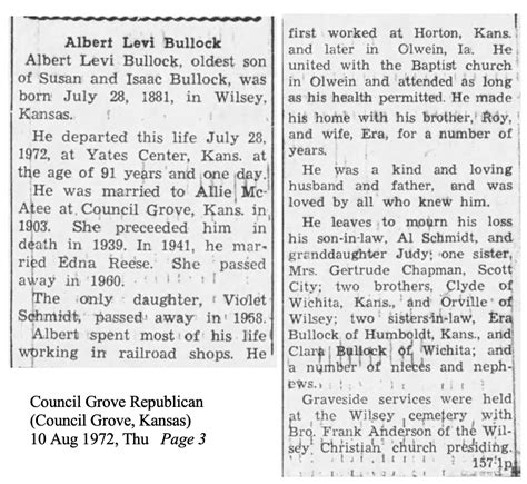 Albert Levi Bullock 1881 1972 Mémorial Find a Grave