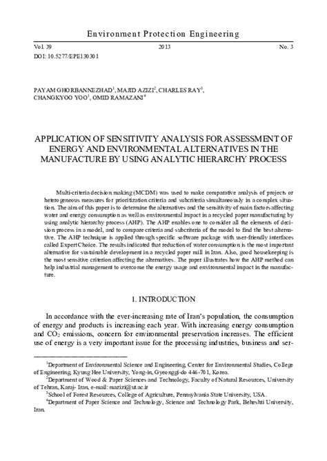 pdf sensitivity analysis in the analytic hierarchy process luis naranjo vargas