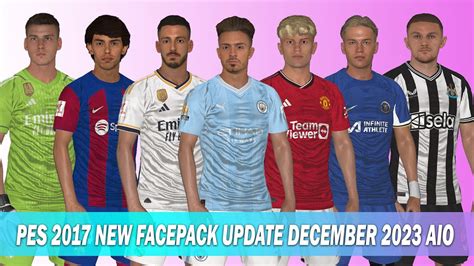 Pes New Face Pack Update Aio Face Youtube