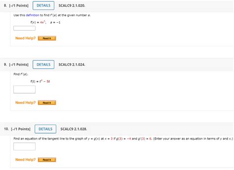 solved 8 use this definition to find f ′ a at the