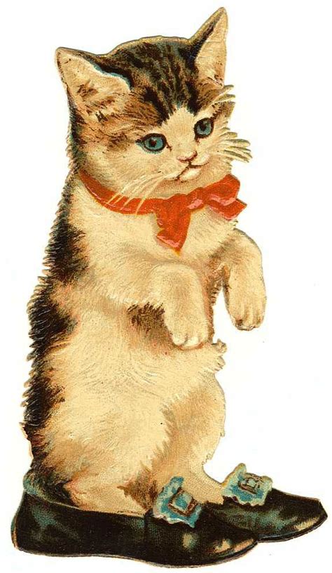 フリー素材面白かわいい猫のイラストアンティーク ヴィンテージ ー LittleDream アンティークビンテージな無料画像素材と