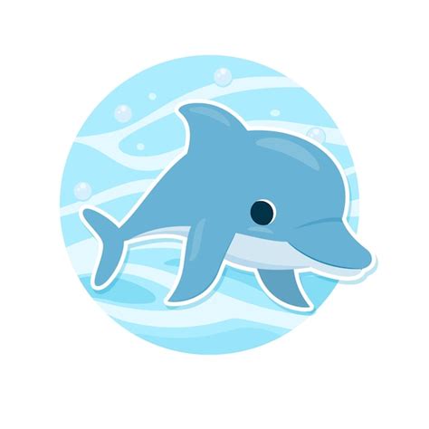 Premium Vector Vector Illustration Of Cute Dolphins