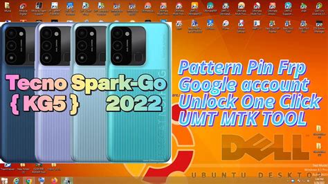 Tecno Spark Go 2022 KG5 Pattern Pin Frp Google Account Unlock