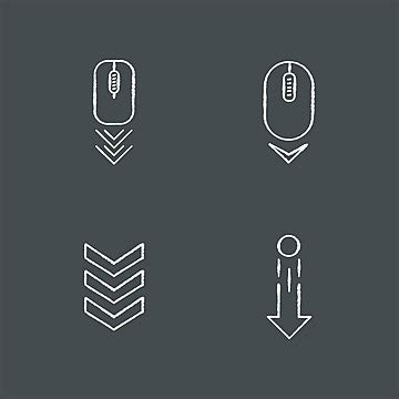 White Mouse Icon For Scrolling And Browsing Websites Vector Element