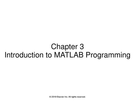introduction to matlab programming ppt download