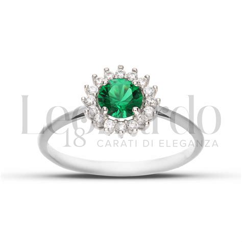 Anelli Anello Con Pietra Di Colore Da Donna In Oro 18 Carati Forma