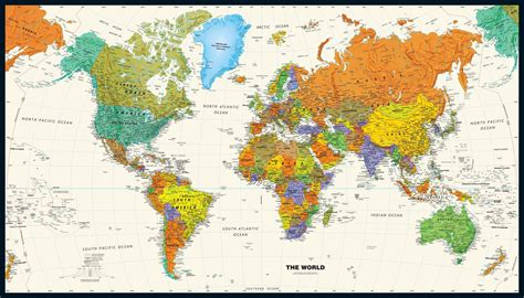 World Maps With Countries Wallpapers Wallpaper Cave