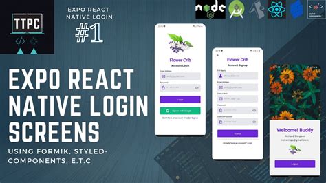 Expo React Native Login System 1 Creating The Pages STEP BY STEP