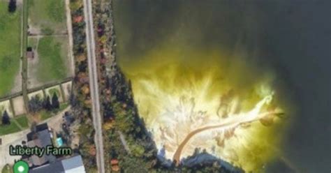 Reddit Users Stunned After Finding Bizarre Yellow Lake On Google Maps