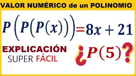 Valor Num Rico De Un Polinomio Notaci N Polin Mica Ejercicio