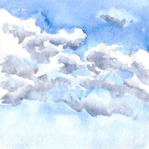 Cómo dibujar Nubes Con Acuarela Paso a Paso Muy Fácil 2024 Dibuja Fácil