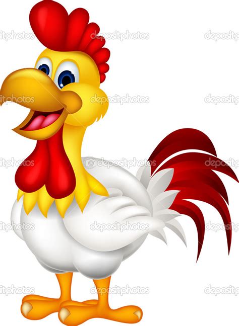 Happy poulet dessin animé image vectorielle par starlight789