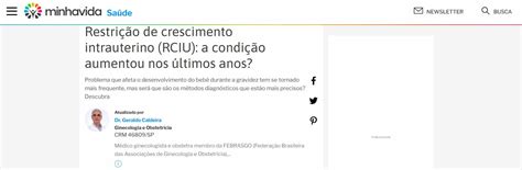 Restri O De Crescimento Intrauterino Rciu O Que Iprh