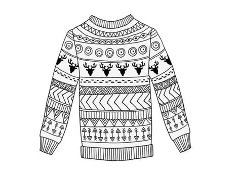 Coloriage Pull de Noël à imprimer sur ColoriageEnfant