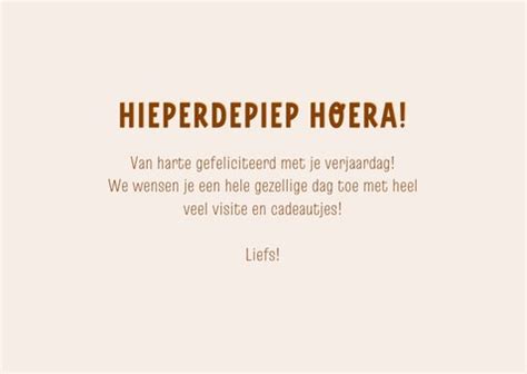 Vrolijke Verjaardagskaart Hieperdepiep Met Foto Kaartje2go