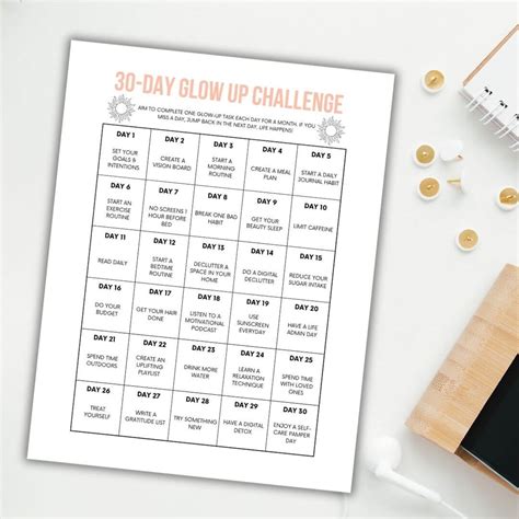 30 Day Glow Up Challenge Get Ready To Thrive