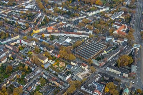 Gelsenkirchen Von Oben Herbstluftbild Nahverkehrs Und Tram