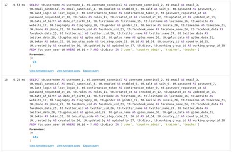 Doctrine Symfony Profiler Query Stack Trace Stack Overflow