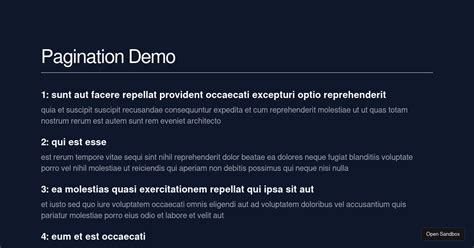 Pagination Demo Starting Codesandbox