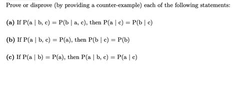 solved prove or disprove by providing a counter example
