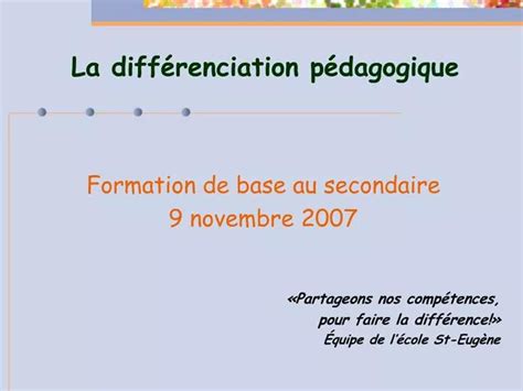 Ppt La Diff Renciation P Dagogique Powerpoint Presentation Free