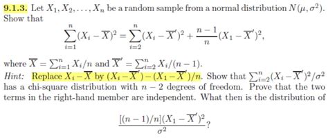 solved let x 1 x 2 x n be a random sample from a