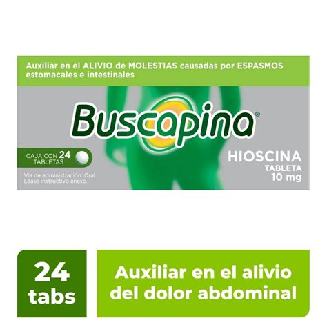 Buscapina 24 tabletas Hioscina 10 mg Bodega Aurrera en línea