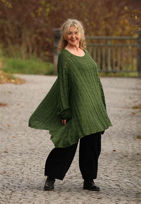 AKH Lagenlook OVERSIZE LOCH PULLOVER Gr 46 48 50 52 54 56 58 60