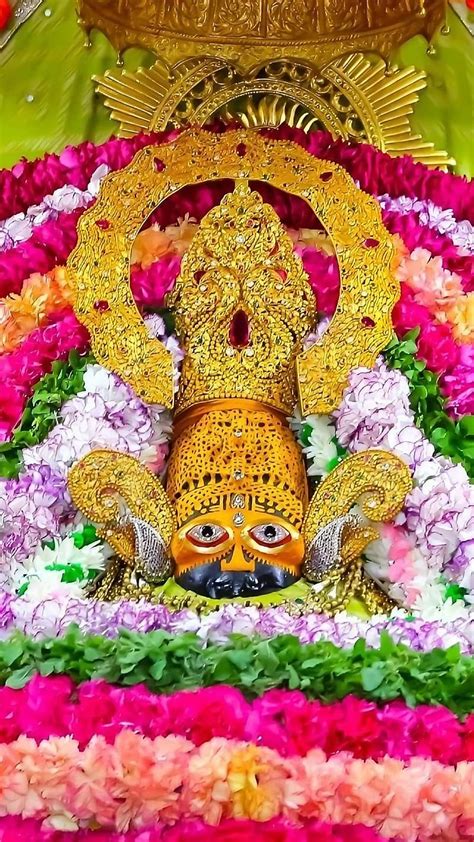 Khatu Shyam Golden Statue Lord God Barbarika HD Phone Wallpaper