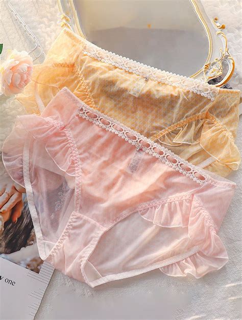 Color Pink Size L Plus Size Underwear Sheer Panties Pink Panties Bras And Panties Panty