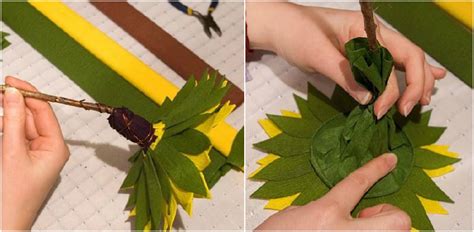 Hermosos Girasoles Gigantes De Papel Crepe Sigue Este Tutorial Lodijoella