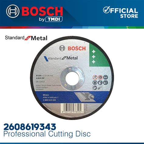 BOSCH Cutting Disc For Metal 1 2mm 4 Inch Standard For Metal Cutting