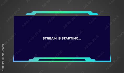 Live Stream Interface Overlay Frames For Gamer Broadcast Or Streaming