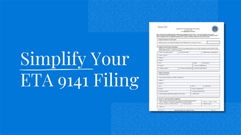 Simplify And Expedite Your ETA 9141 Filing Save Time And Effort With