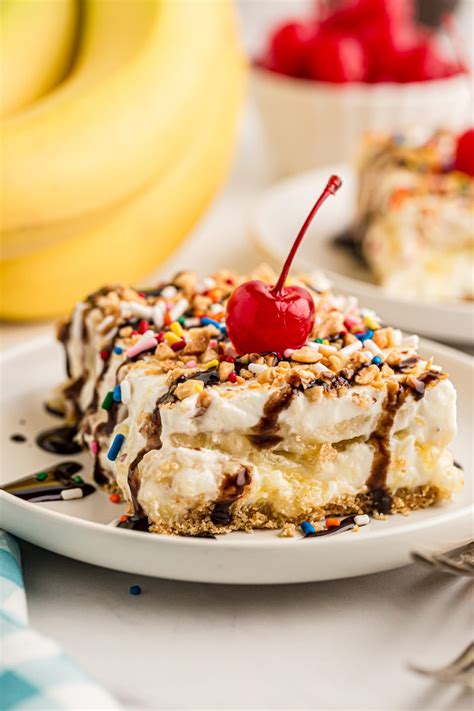 No Bake Banana Split Cake Bake Or Break